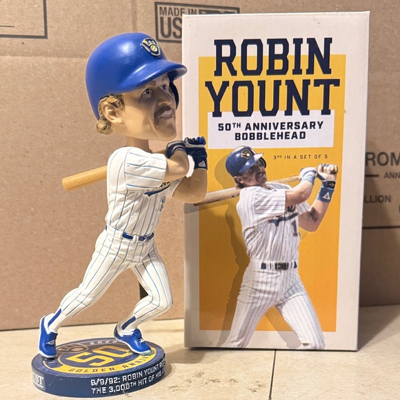 Toys | Robin Yount 5th Anniversary Bobblehead Blue And White | Poshmark